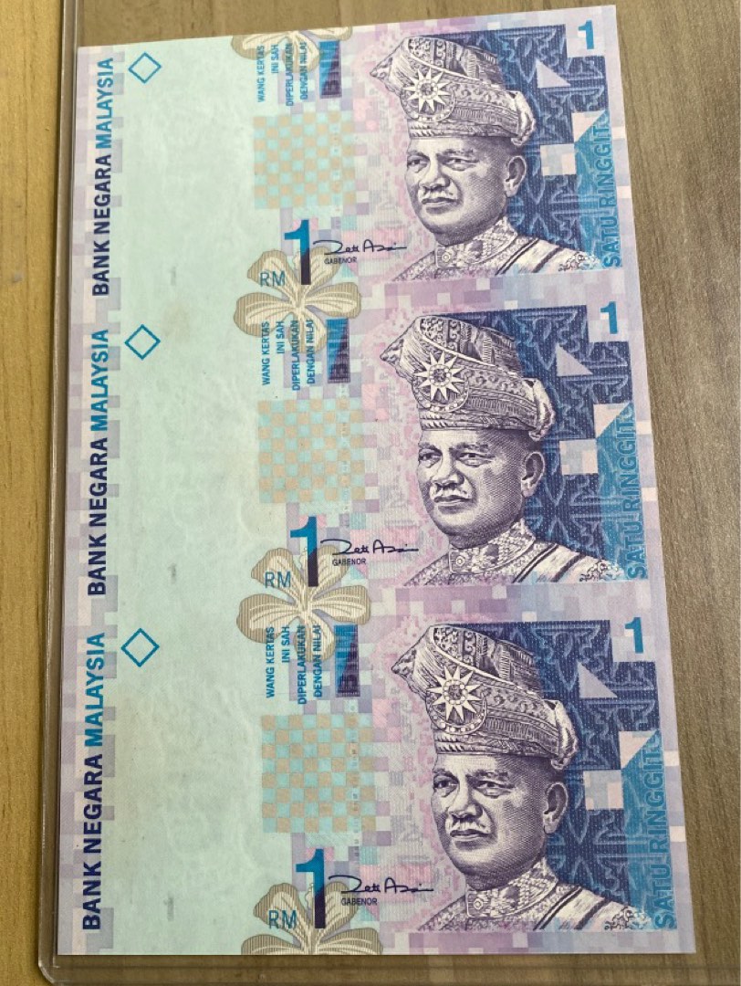 Malaysia 1 ringgit 3 in1 uncut, Hobbies & Toys, Memorabilia ...