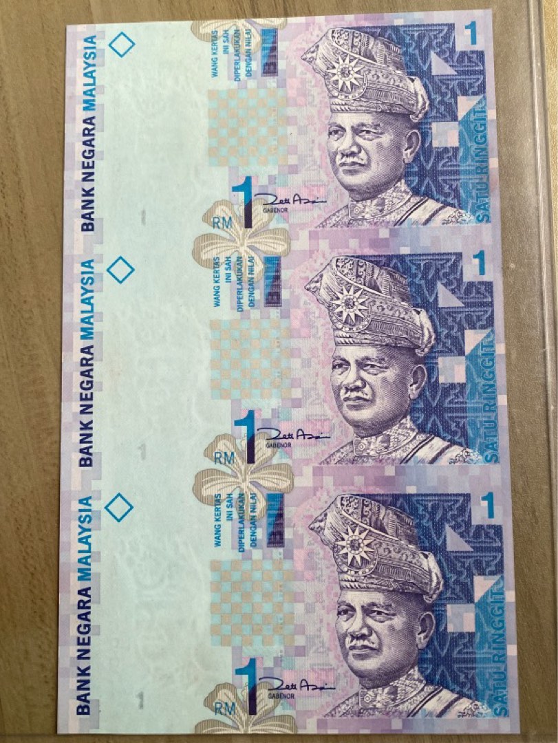 Malaysia 1 ringgit 3 in 1 uncut, Hobbies & Toys, Memorabilia ...