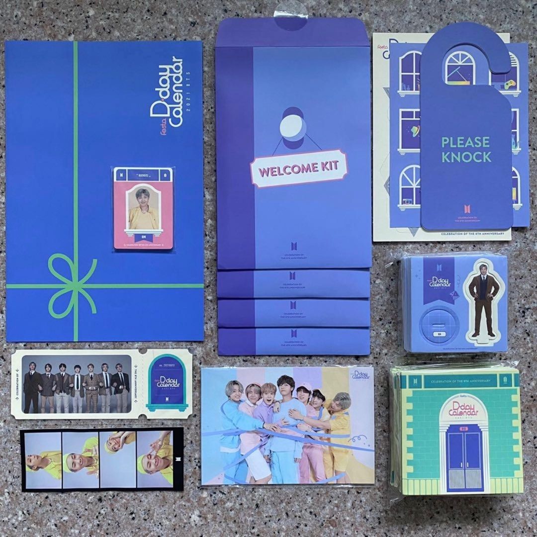 bts festa calendar namjoon seokjin jhope jimin hoseok taehyung suga ...