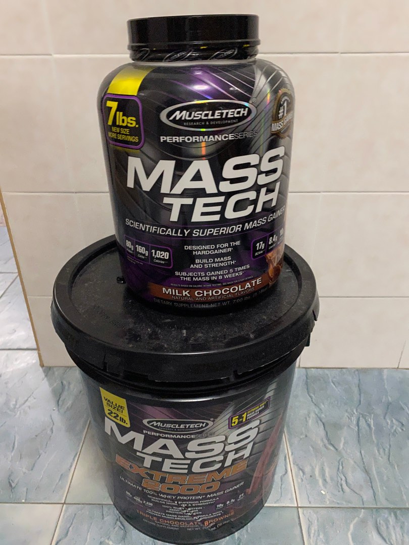 Mass Tech Extreme 2000 Whey Protein + Mass Gainer, Health & Nutrition ...