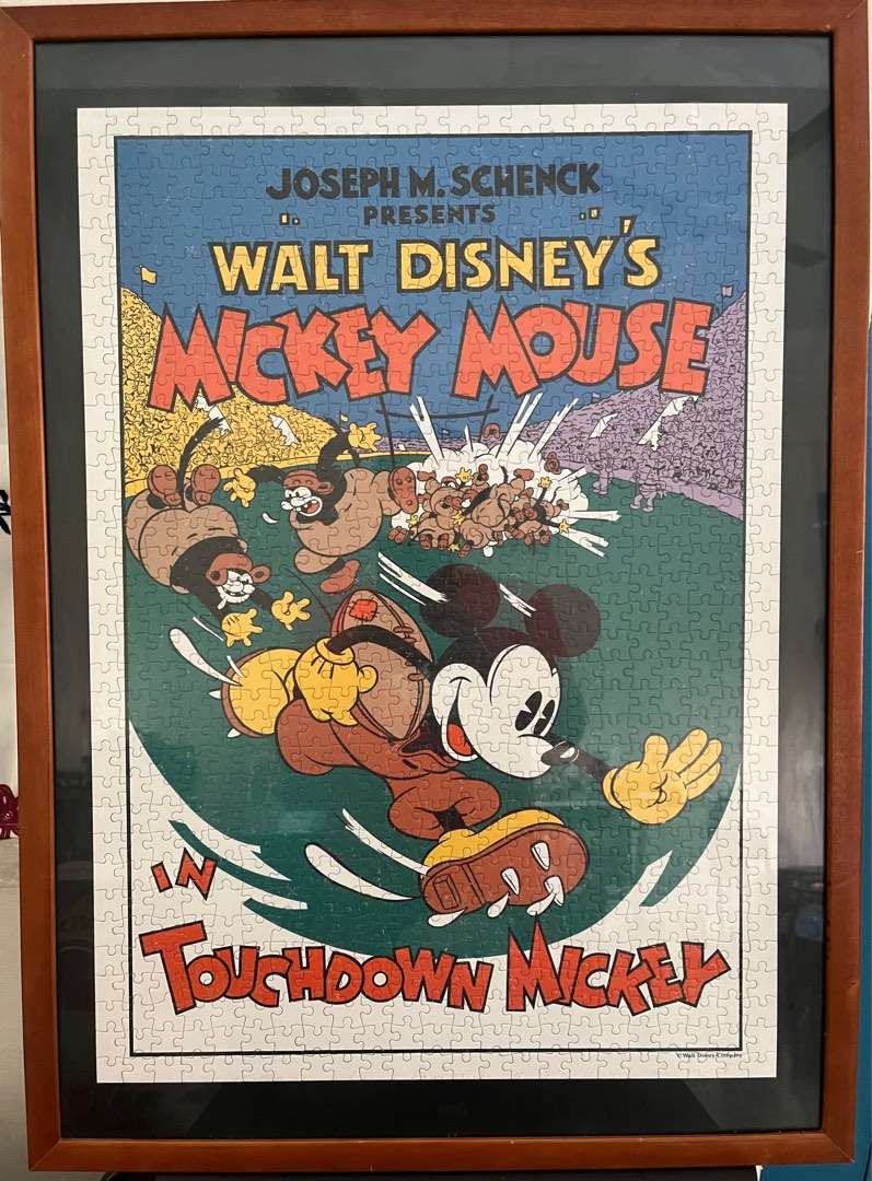 Mickey Mouse Jigsaw Puzzle with Frame, Furniture & Home Living, Home ...