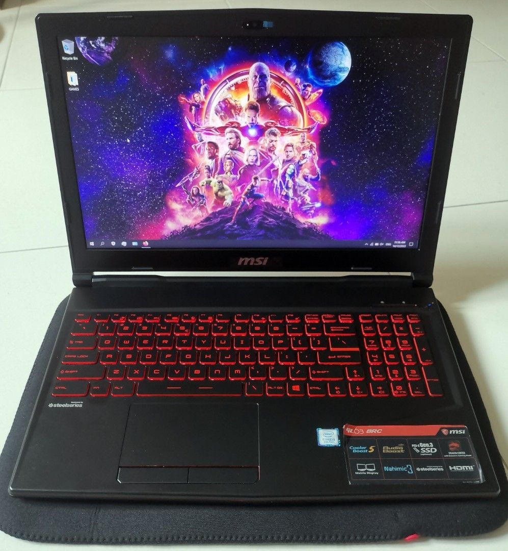 MSI GL63 8RC GAMING GRAPHIC NOTEBOOK / LAPTOP - EASY FREE DOS WINDOW ...