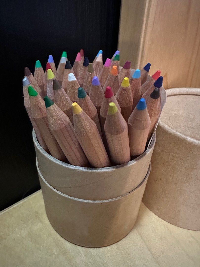 Muji 36 Colors Pencils Mini, 興趣及遊戲, 手作＆自家設計, 文具 - Carousell