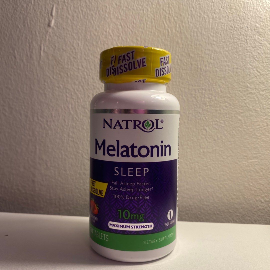 Natrol Melatonin Fast Dissolve Strawberry 10mg 60 tablets, Health ...