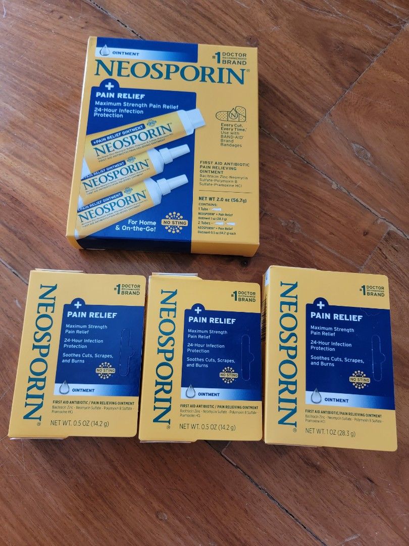 Neosporin Pain Relief ointment (3pcs set), Beauty & Personal Care, Face ...