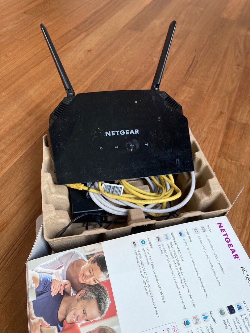 Net gear AC1600 smart wifi router dual band gigabit, Computers & Tech ...