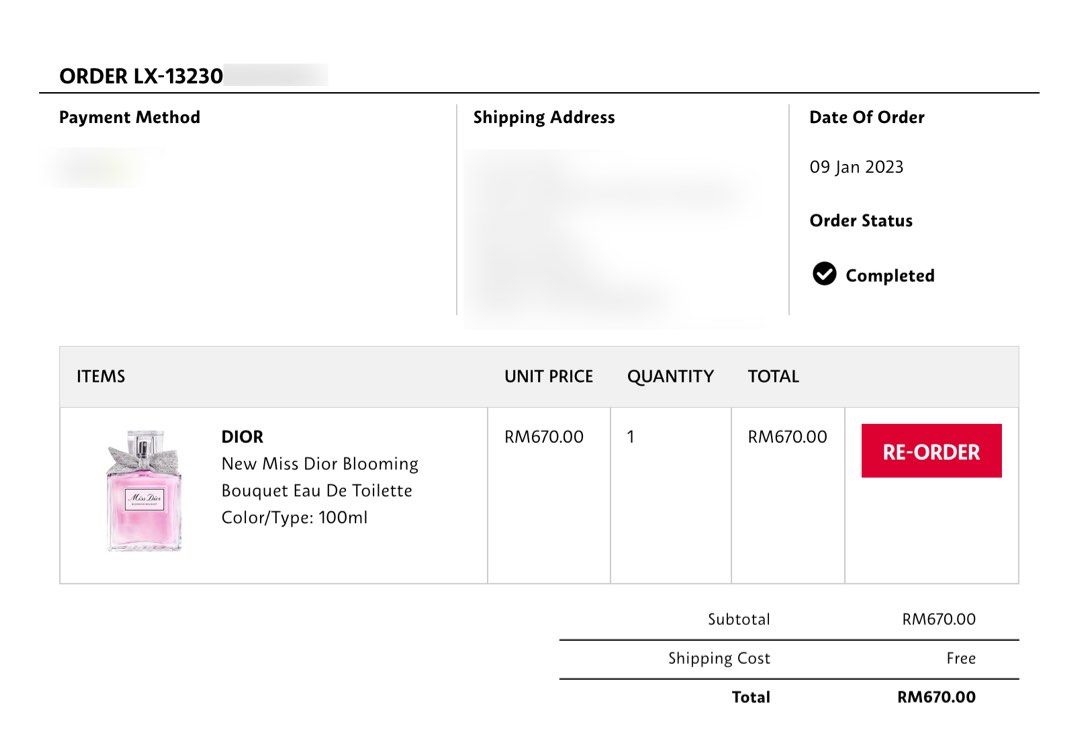 Authentic Miss Dior Blooming Bouquet Eau De Toilette 100ml, Beauty ...