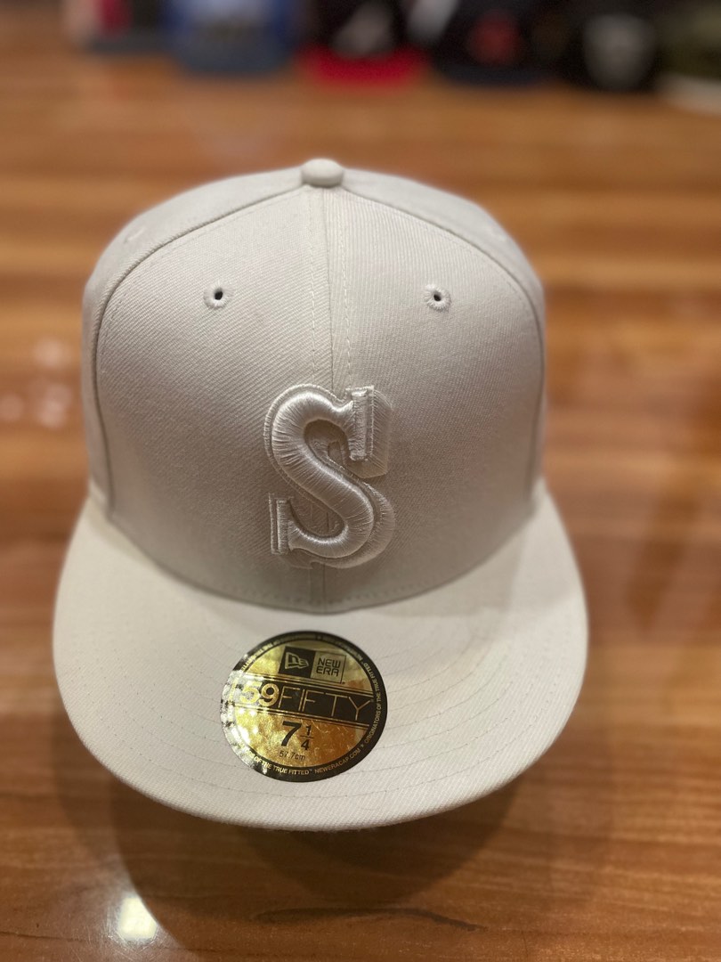 new seattle mariners triple white legit cap, Men's Fashion, Watches ...