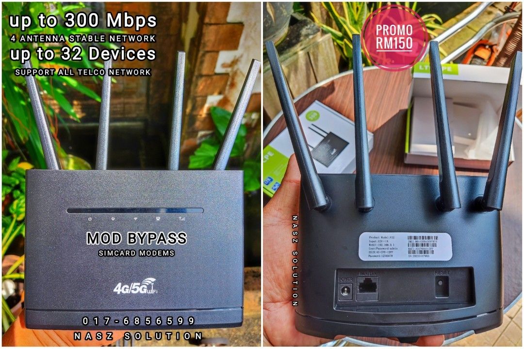 NEW Simcard 4G MOD Modem Router Unlimited Wifi Bypass Hotspot, Computers & Tech, Parts ...