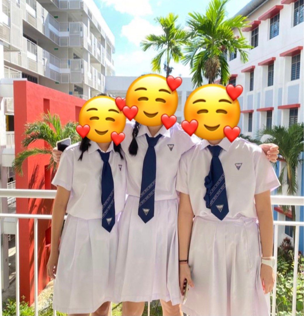 NHHS nan hua high school uniform set ; blouse, pe set, secondary school ...