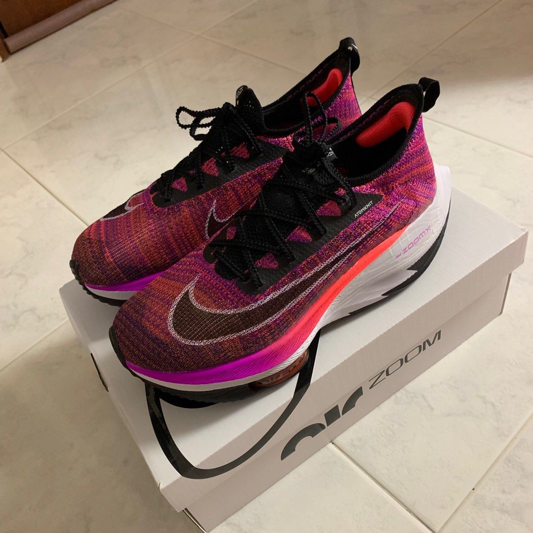 Nike Air Zoom Alphafly NEXT% Flyknit Purple Hyper Violet, Men's Fashion ...