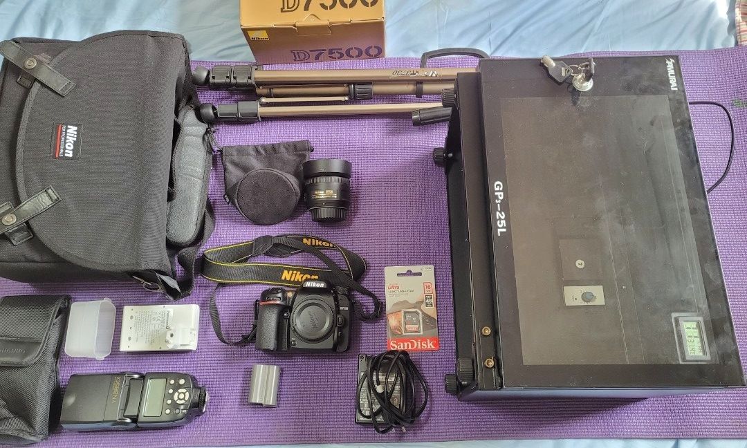 Nikon D7500 with full accessory set, Photography, Cameras on Carousell