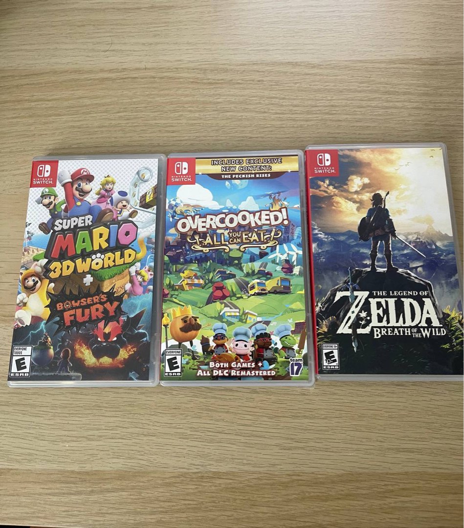 Nintendo Switch Games - Zelda/Mario 3D World/Overcooked, Video Gaming ...