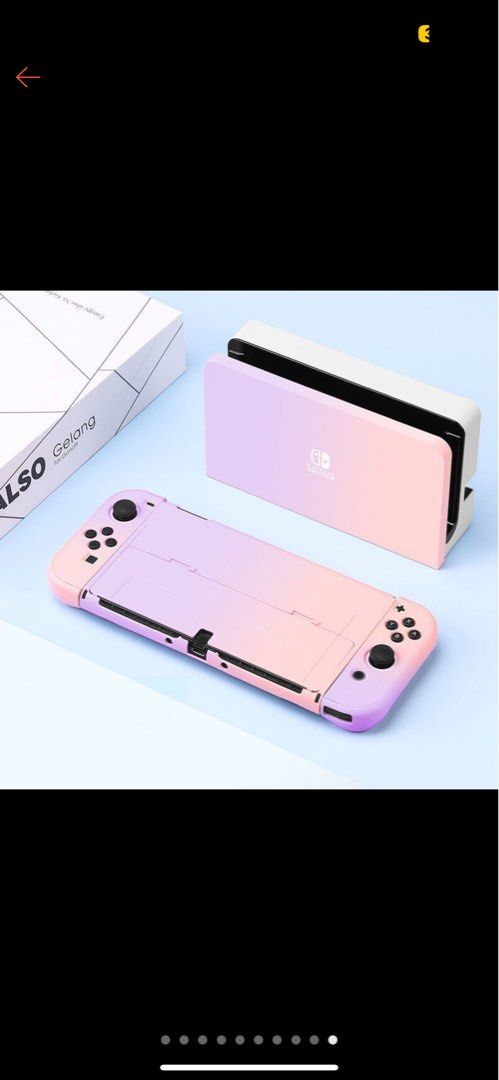 Nintendo Switch Oled Case -Pink purple, Video Gaming, Video Game ...