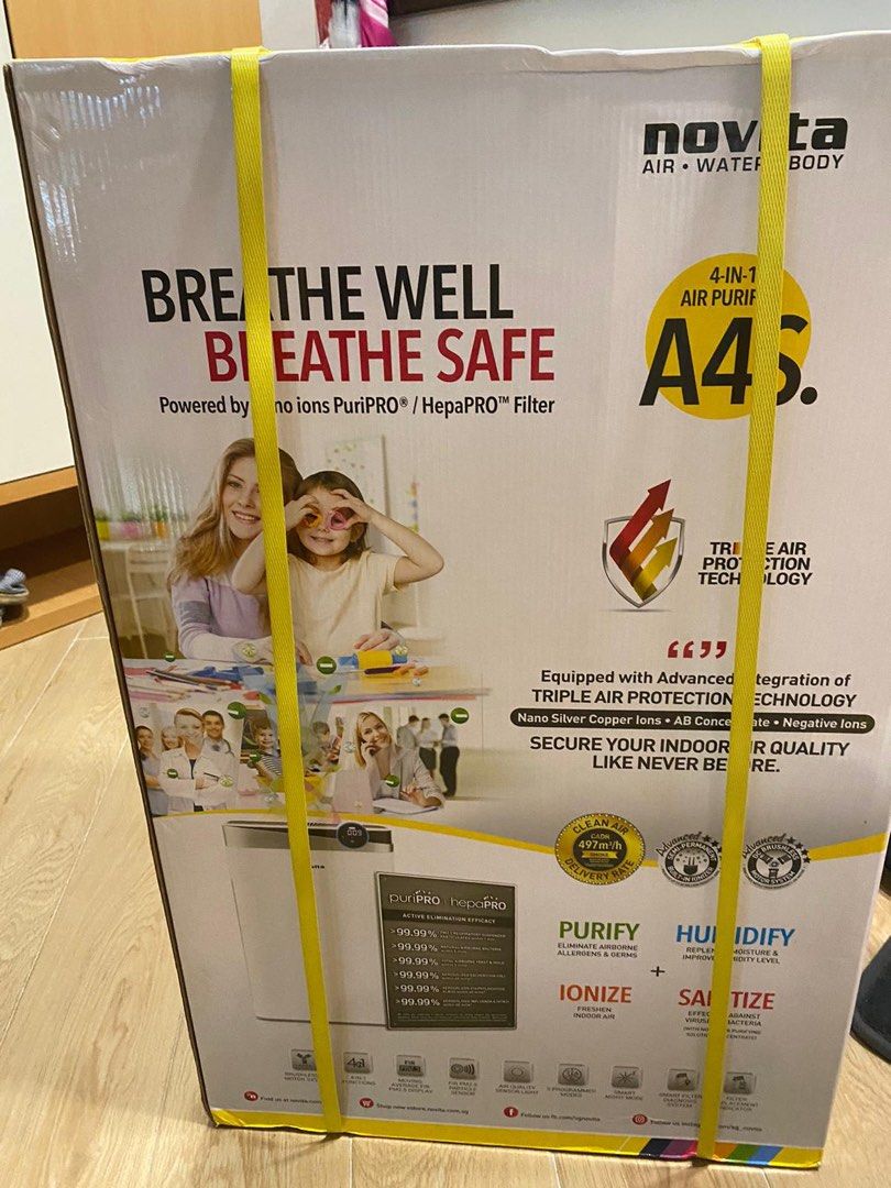 Novita A4S 4-in-1 Air Purifier, TV & Home Appliances, Air Purifiers & Dehumidifiers on Carousell