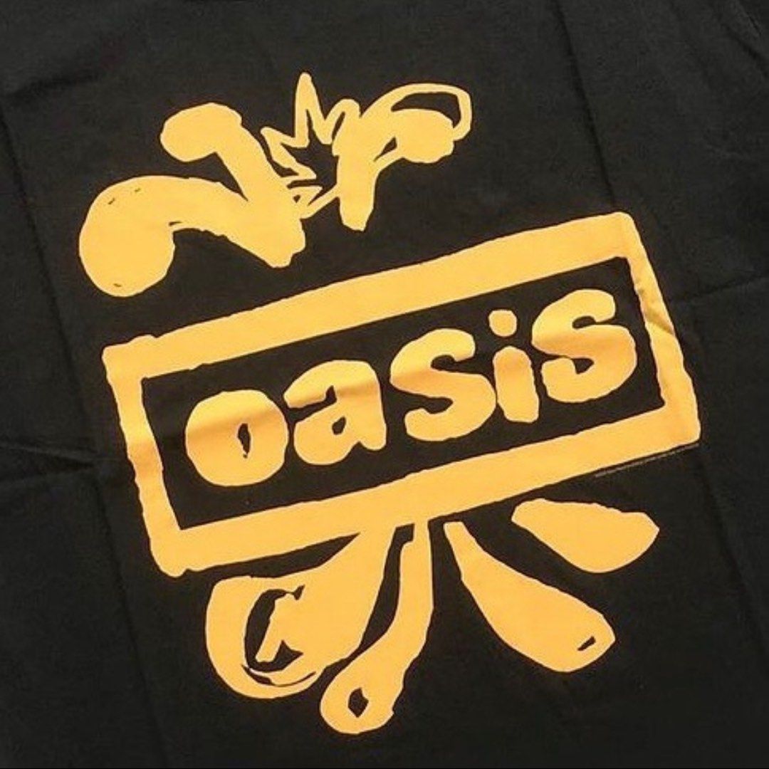 Oasis Drawn Logo Black ( Kaos Band Official Merchandise), Fesyen Pria ...
