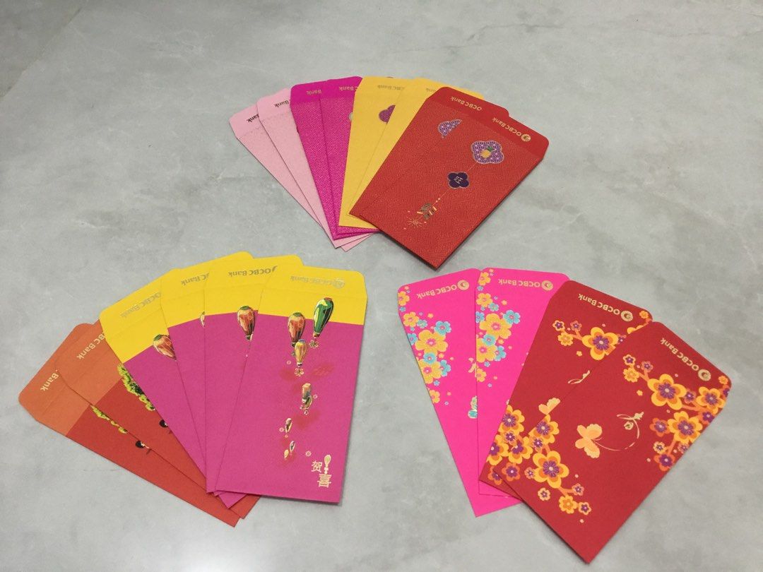 Ocbc Bank Red Packet Set - 3 Packs Ang Pow Hong Bao Lai Si Fung ...