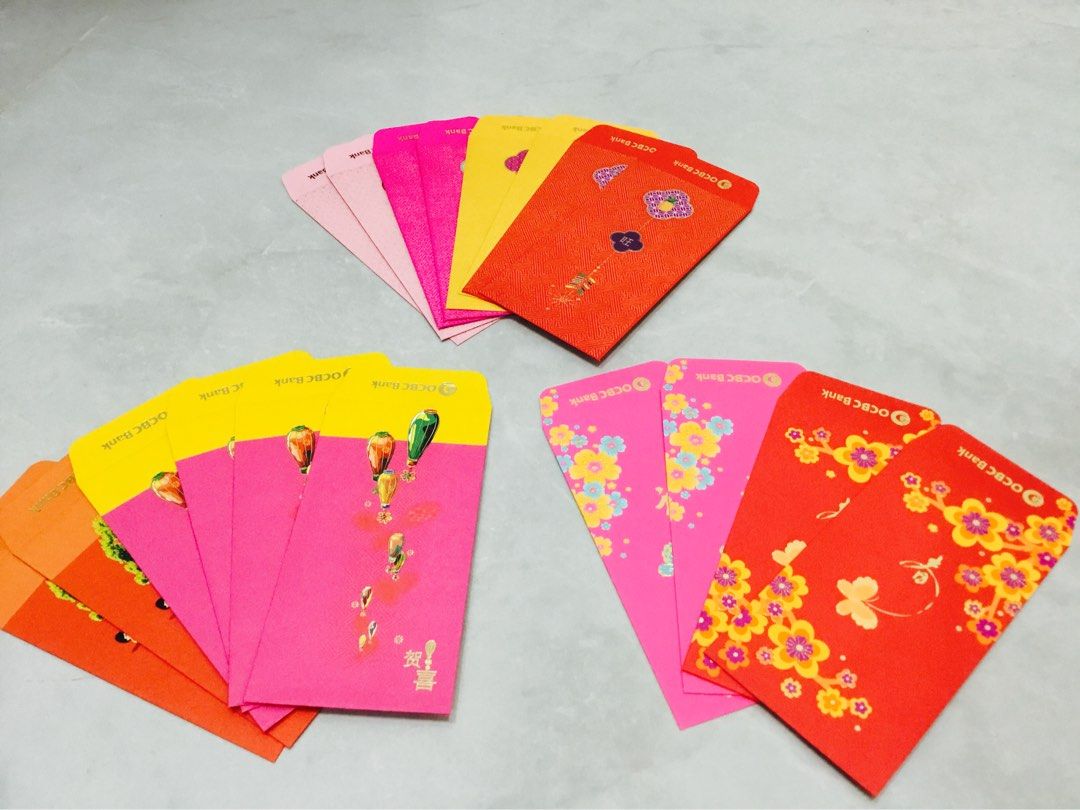 Ocbc Bank Red Packet Set - 3 Packs Ang Pow Hong Bao Lai Si Fung ...
