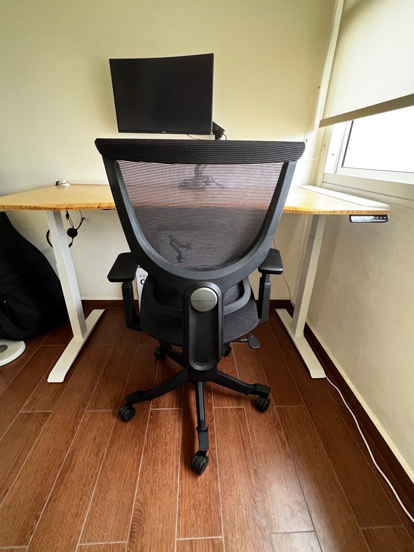 Omnidesk Standing desk + Ergotune chair set, Furniture & Home Living ...