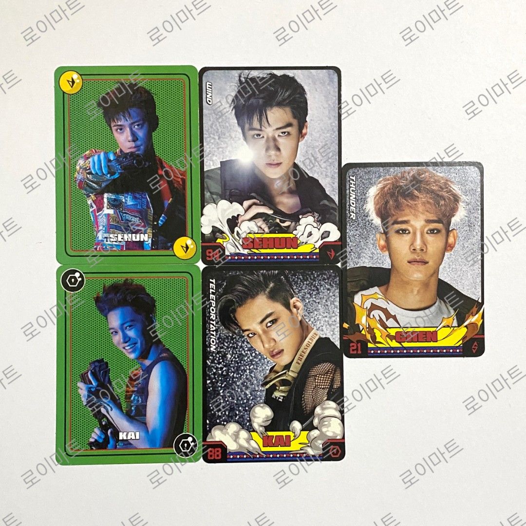 [ONHAND-SET] Chen Kai Sehun EXO Power Matching Cards, Hobbies & Toys ...
