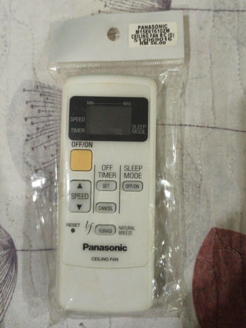 Panasonic Ceiling Fan remote control Type F-M15E6, Furniture & Home ...