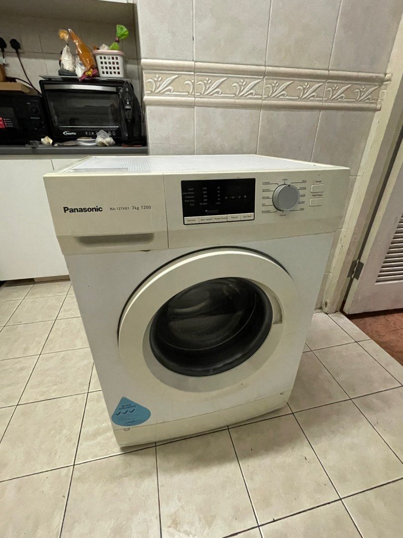 Panasonic washer 7kg front load, TV & Home Appliances, Washing Machines and Dryers on Carousell