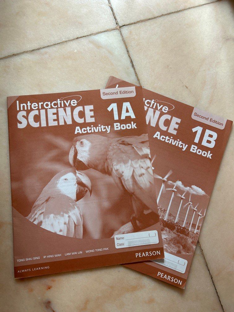 Pearson - Interactive Science Activity Book 1A & 1B, 興趣及遊戲, 書本 & 文具, 教科書 - Carousell
