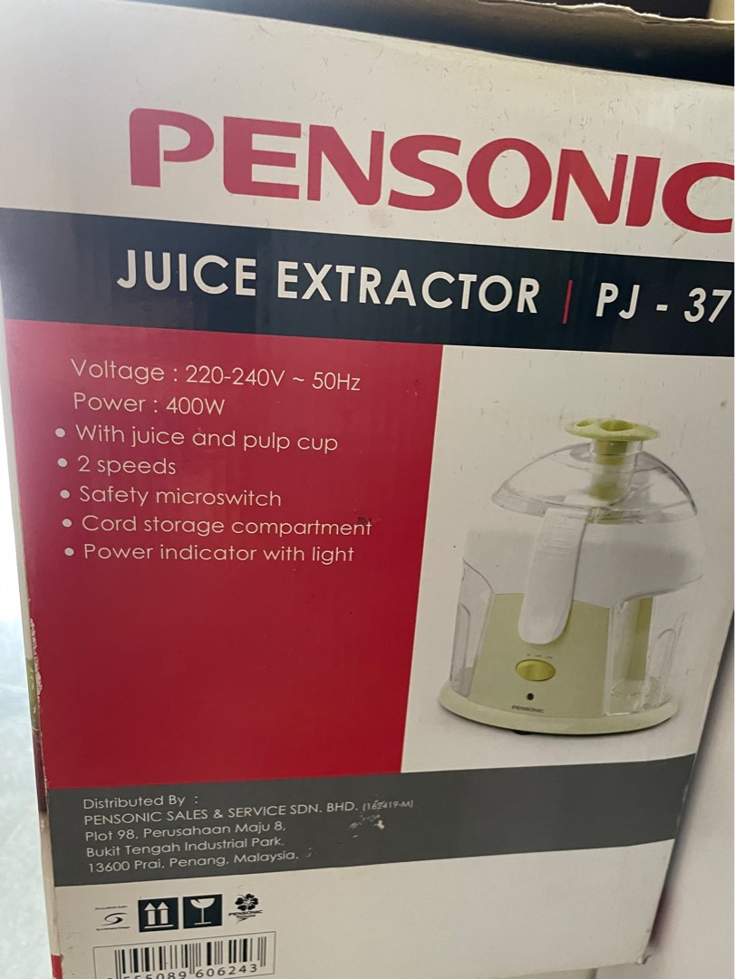 Pensonic juice extractor, TV & Home Appliances, Kitchen Appliances ...