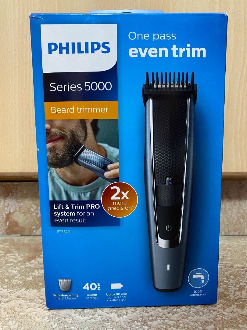 Philips Beardtrimmer Series 5000 BT5502, Beauty & Personal Care, Men's ...
