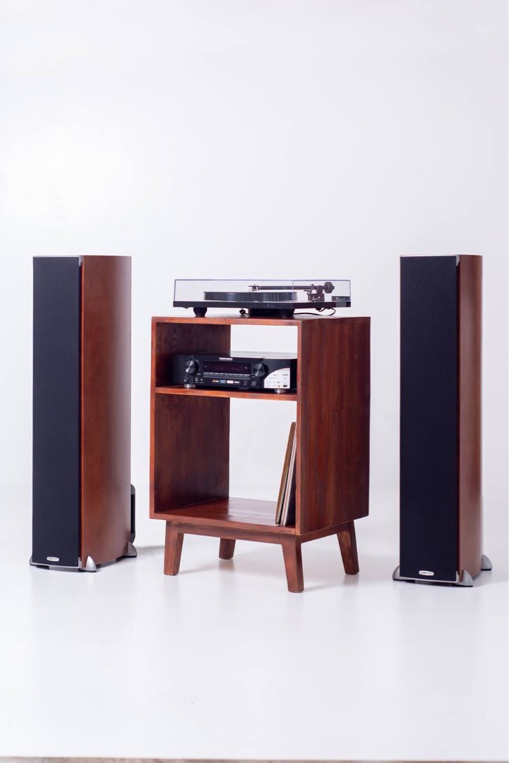 Plaka Vinyl Record Console Shelf Stand Table, Furniture & Home Living ...