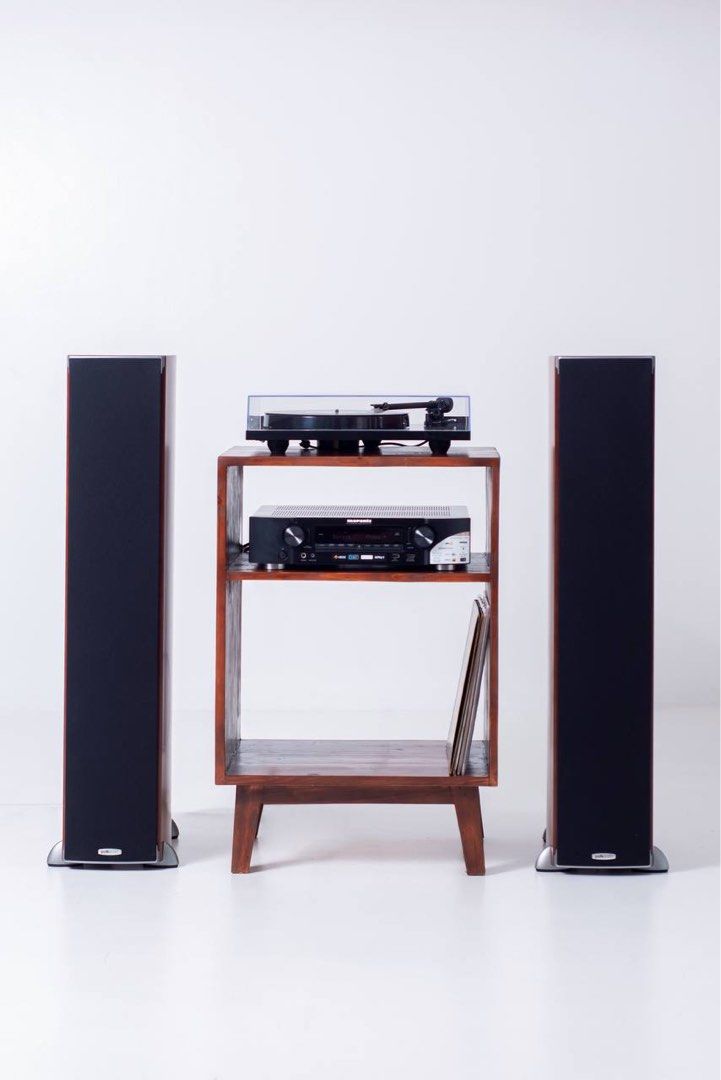 Plaka Vinyl Record Console Shelf Stand Table, Furniture & Home Living ...