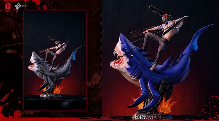 [PO] Seven Clubs X Liang Chen Studio - Chainsaw Man Denji Riding Devil ...