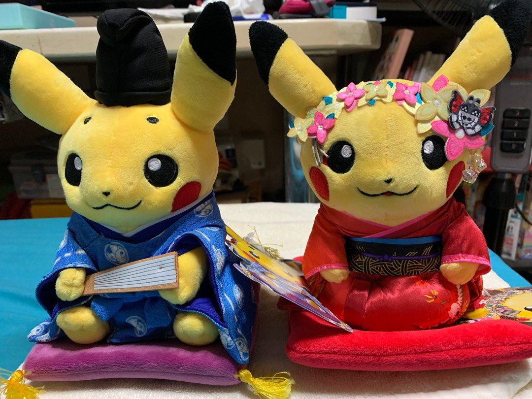 Pokemon Center Kyoto Exclusive Opening Pikachu Plush x 2, Hobbies ...