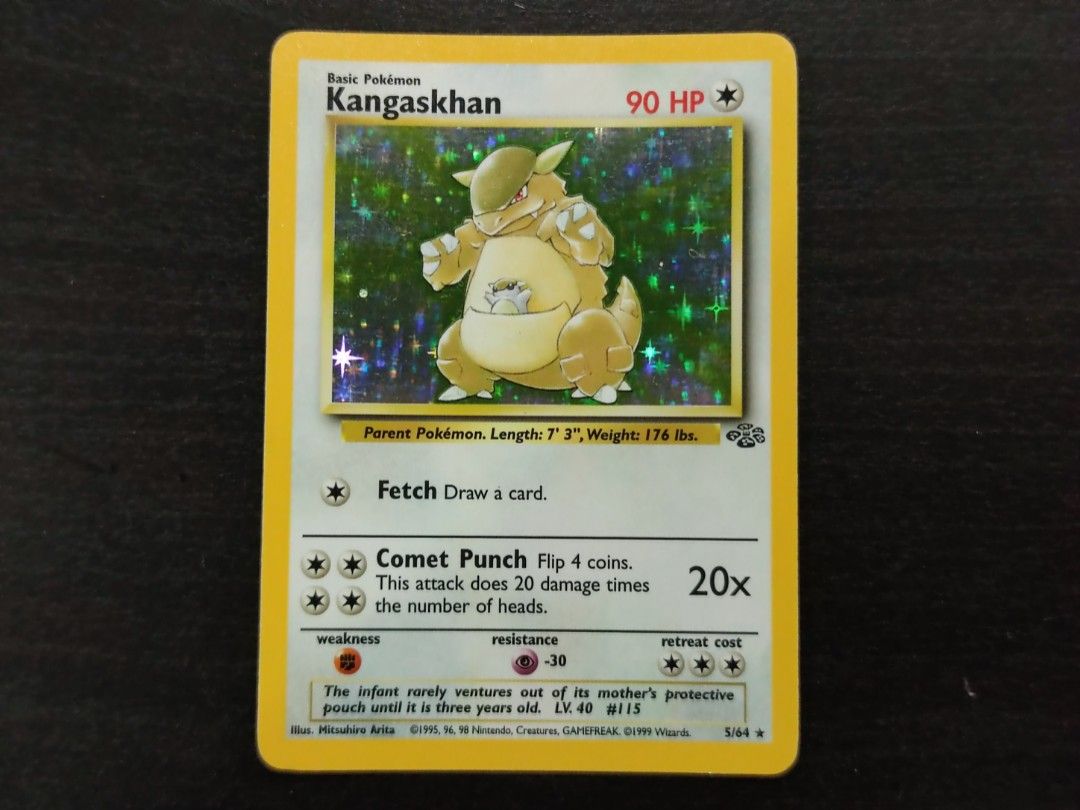 Pokemon Kangaskhan Base Set 5/64, Hobbies & Toys, Toys & Games on Carousell