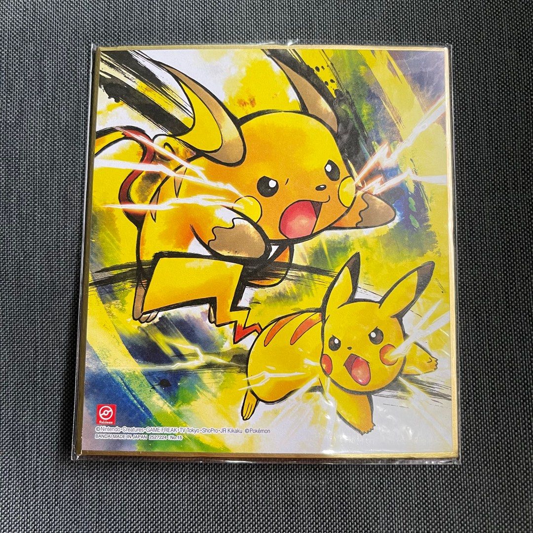 Pokemon Pikachu & Raichu Shikishi, Hobbies & Toys, Toys & Games on ...