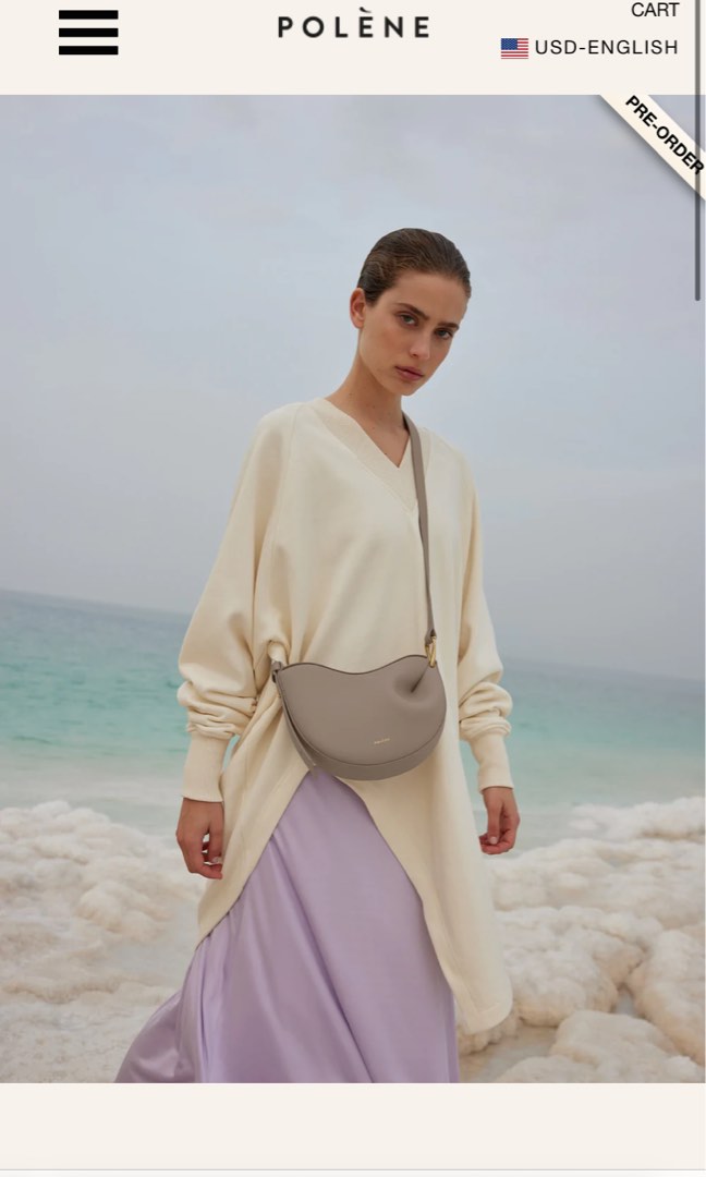 Polene tonca bag - textured taupe, Women's Fashion, Bags & Wallets ...