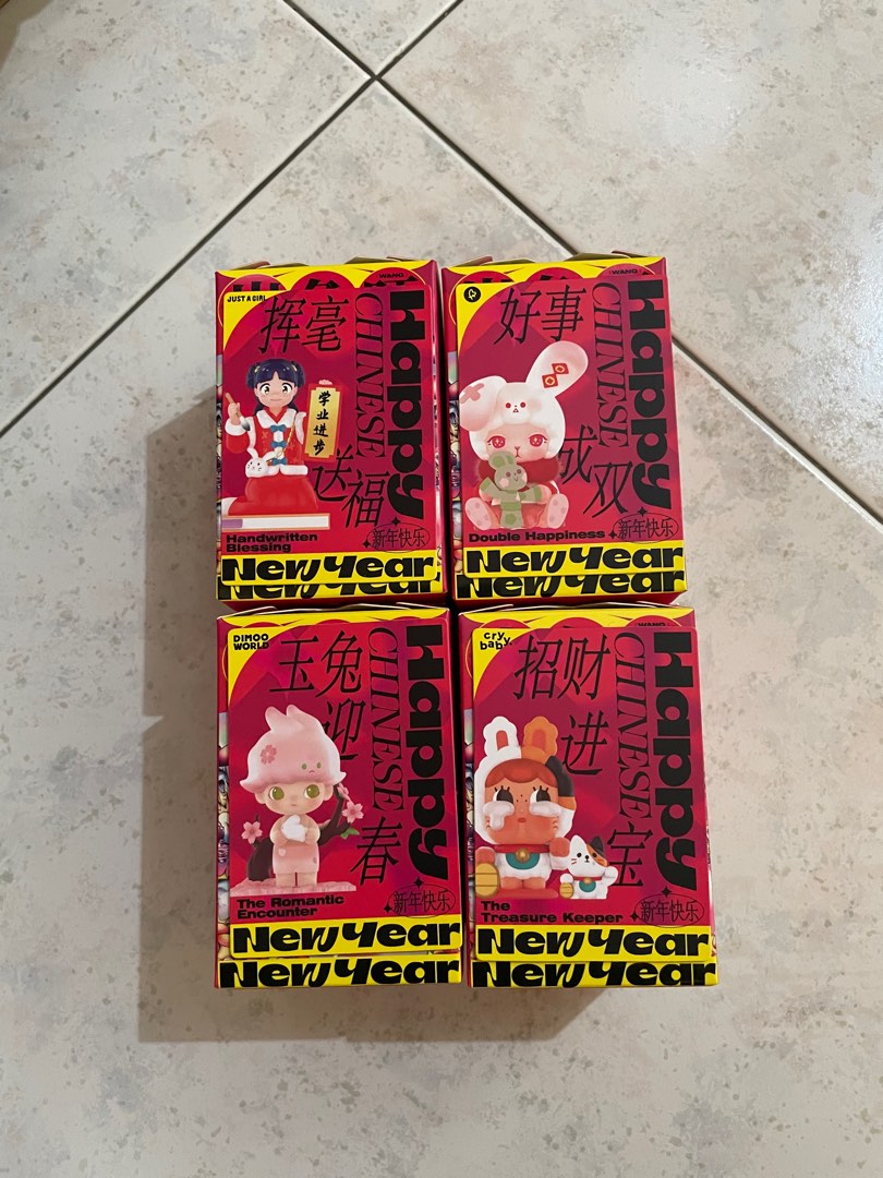 Popmart Three!Two!One! Happy Chinese New Year Dimoo Crybaby Bunny Girl ...