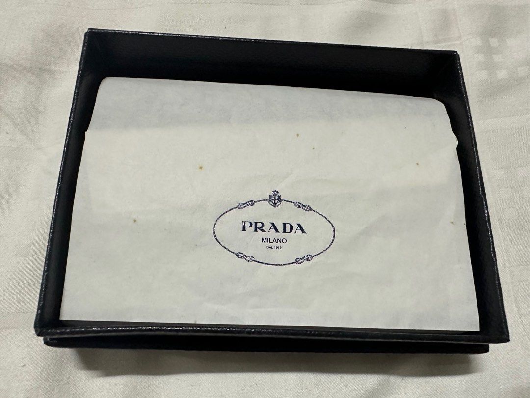 Prada Credit Card/Name Card Holder, Luxury, Bags & Wallets on Carousell