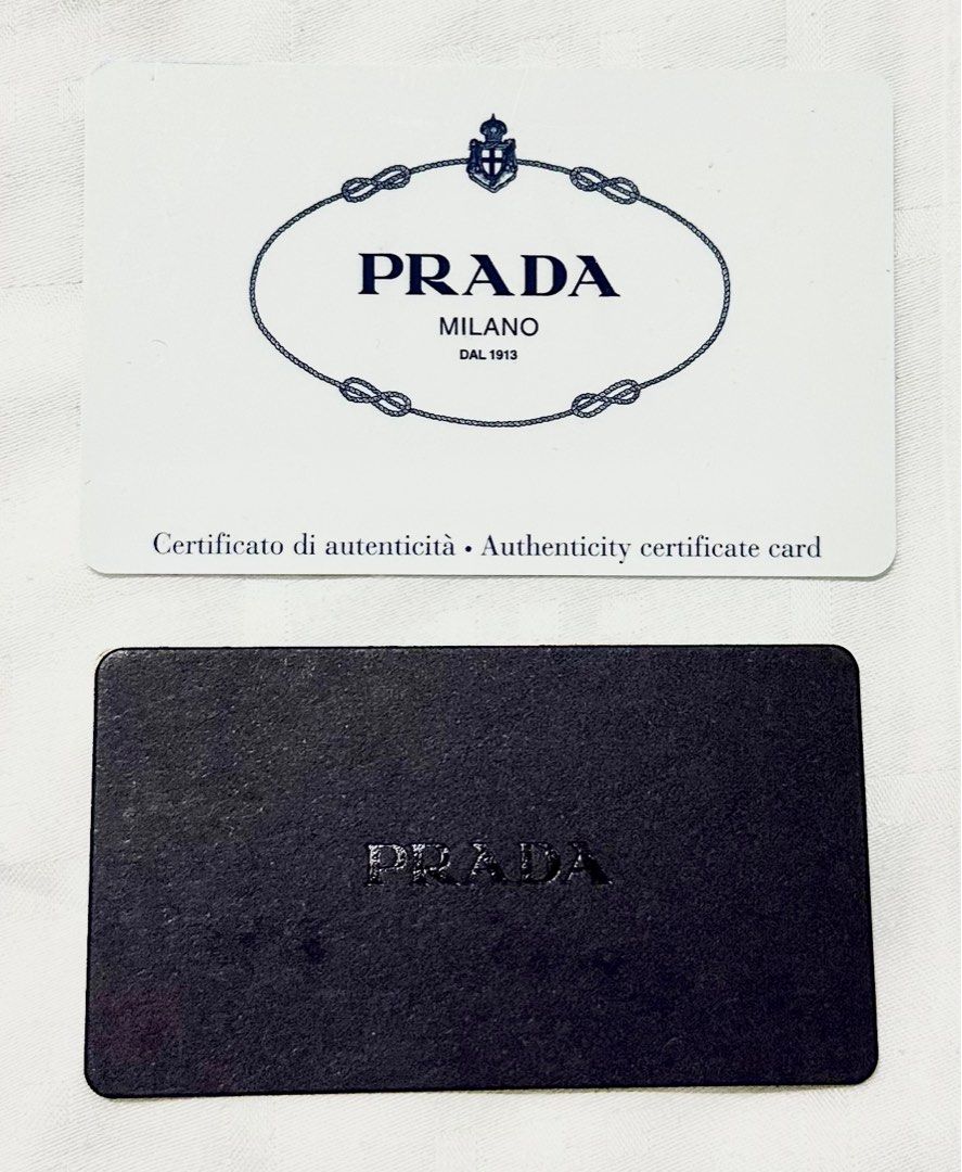 Prada Credit Card/Name Card Holder, Luxury, Bags & Wallets on Carousell