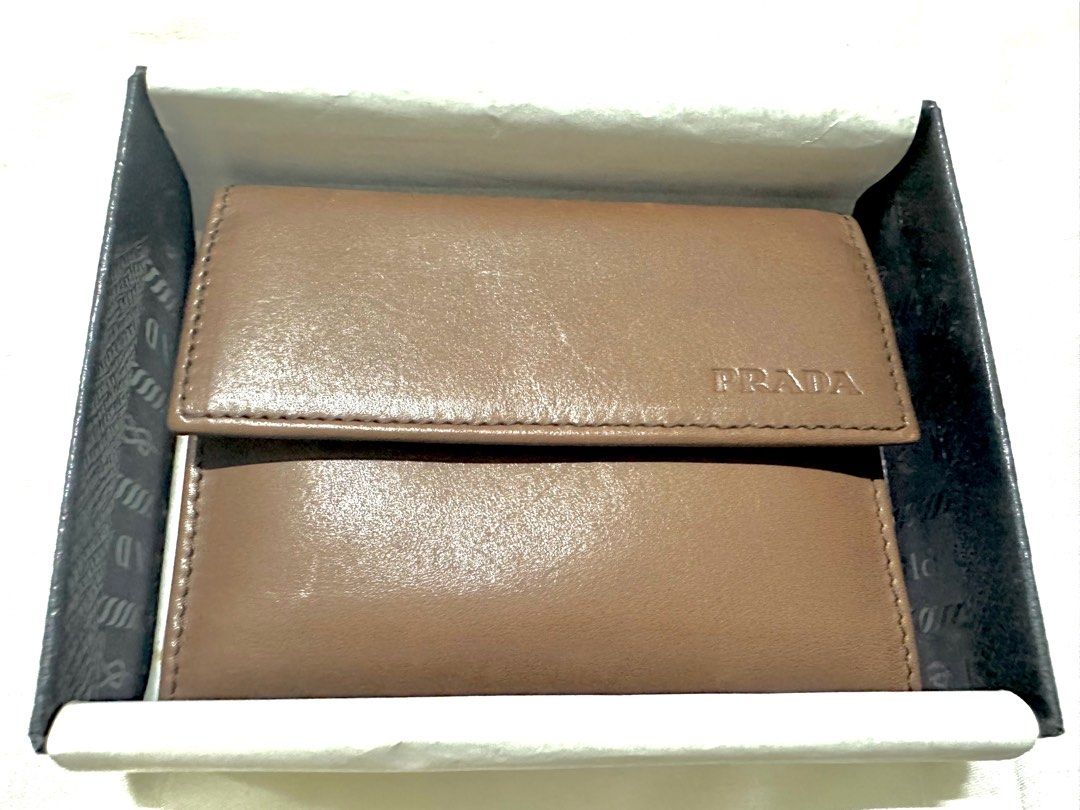 Prada Credit Card/Name Card Holder, Luxury, Bags & Wallets on Carousell