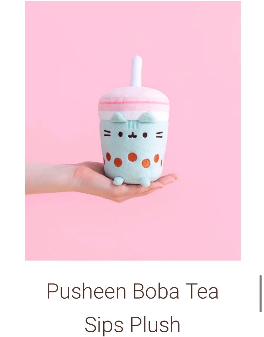 Pusheen Boba Tea Sips Plush, Hobbies & Toys, Toys & Games on Carousell