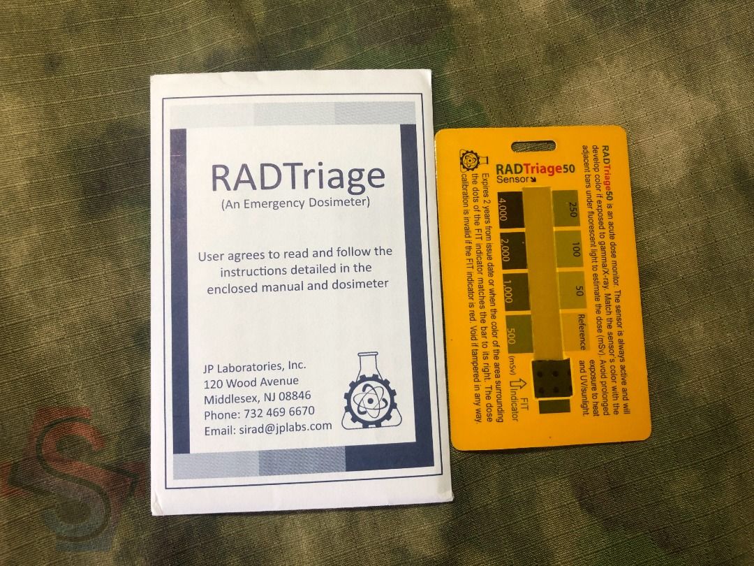 RAD Triage 50 卡片式輻射劑量探測卡, 運動產品, 其他運動配件 - Carousell