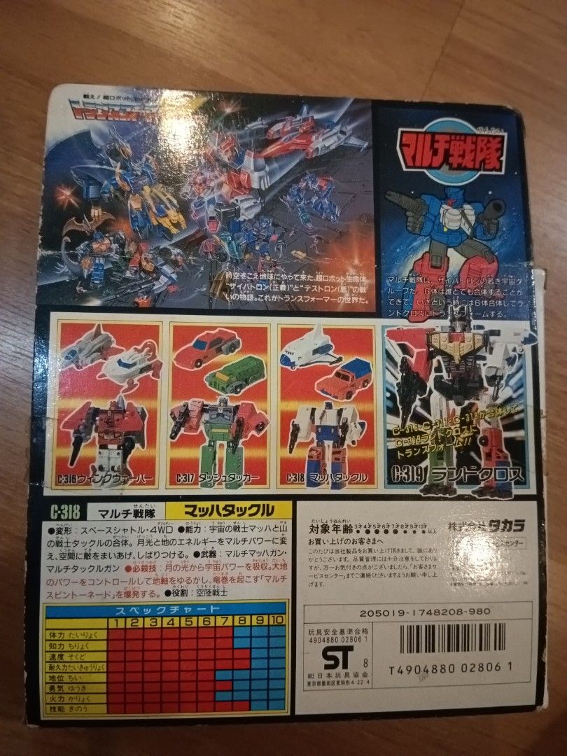 Rare vintage 1989 Takara Transformers G1 - Mack Tackle G1 Multiforce ...