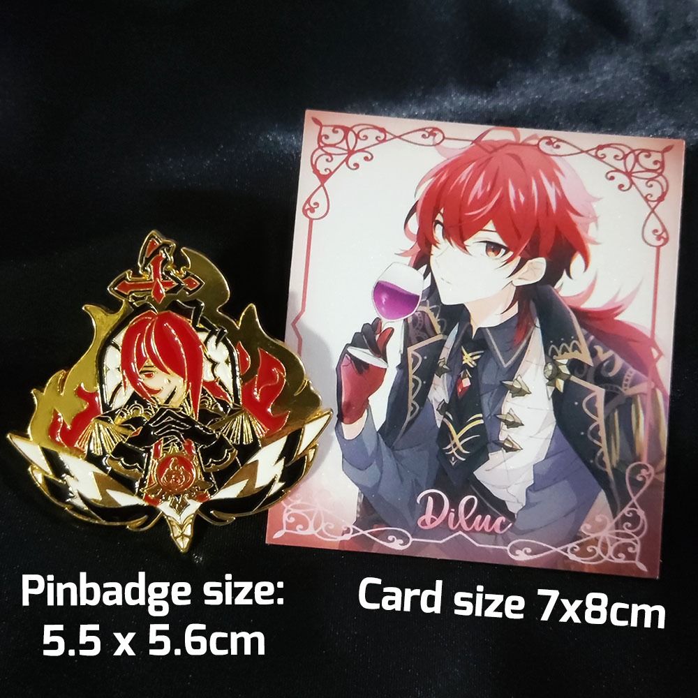 [READYSTOCKS] Genshin Impact Diluc Merch Set Genshin Diluc Gift Set ...