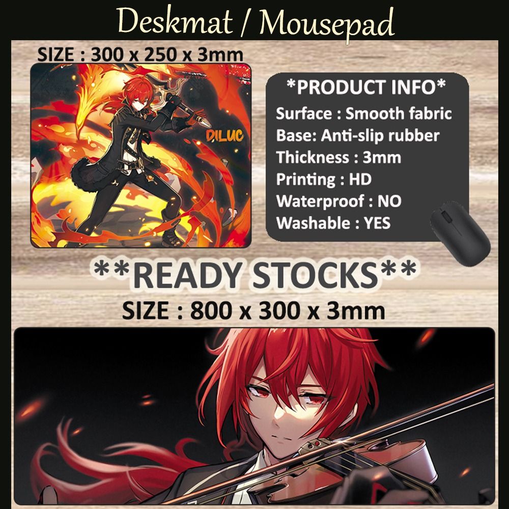 [READYSTOCKS] Genshin Impact Diluc Merch Set Genshin Diluc Gift Set ...