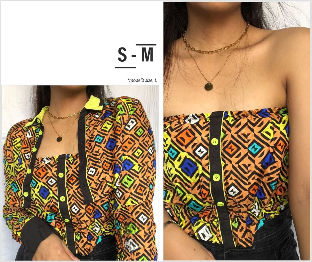 Reworked 2-in-1 top | Tube | Long sleeve | Crop top, Women's Fashion ...