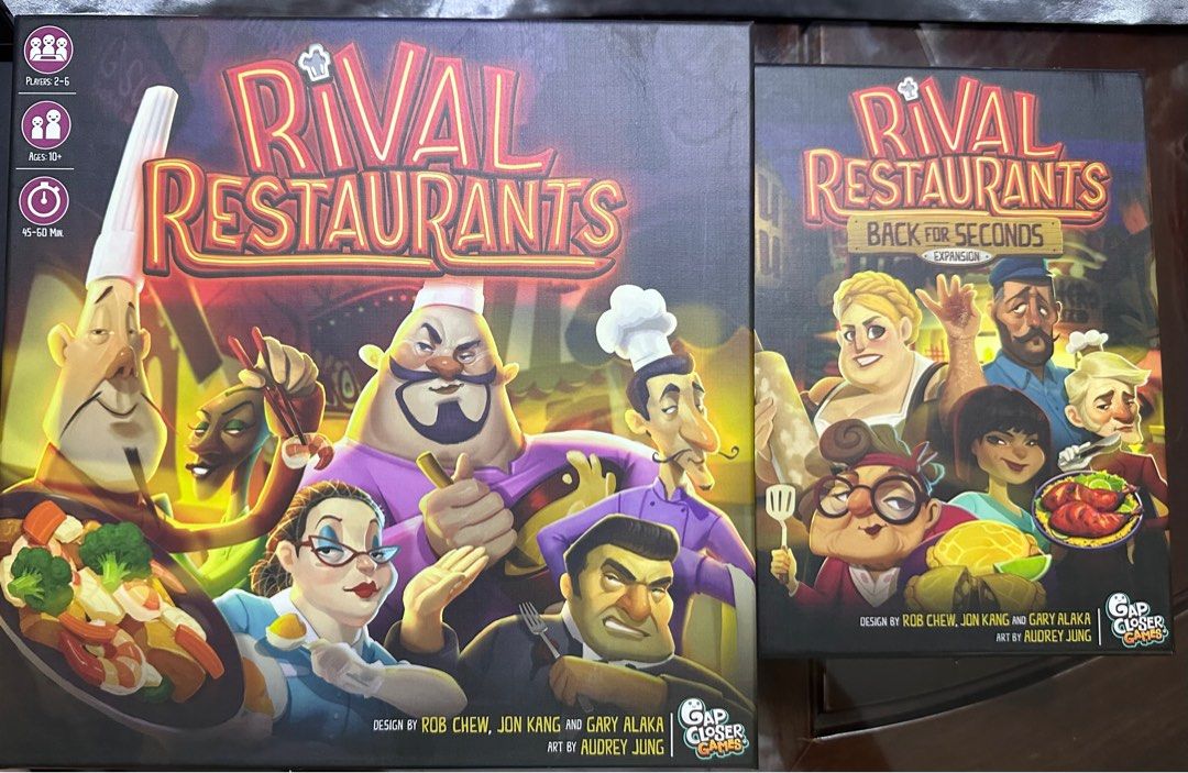 Rival Restaurants base game and Back for Seconds expansion board game ...