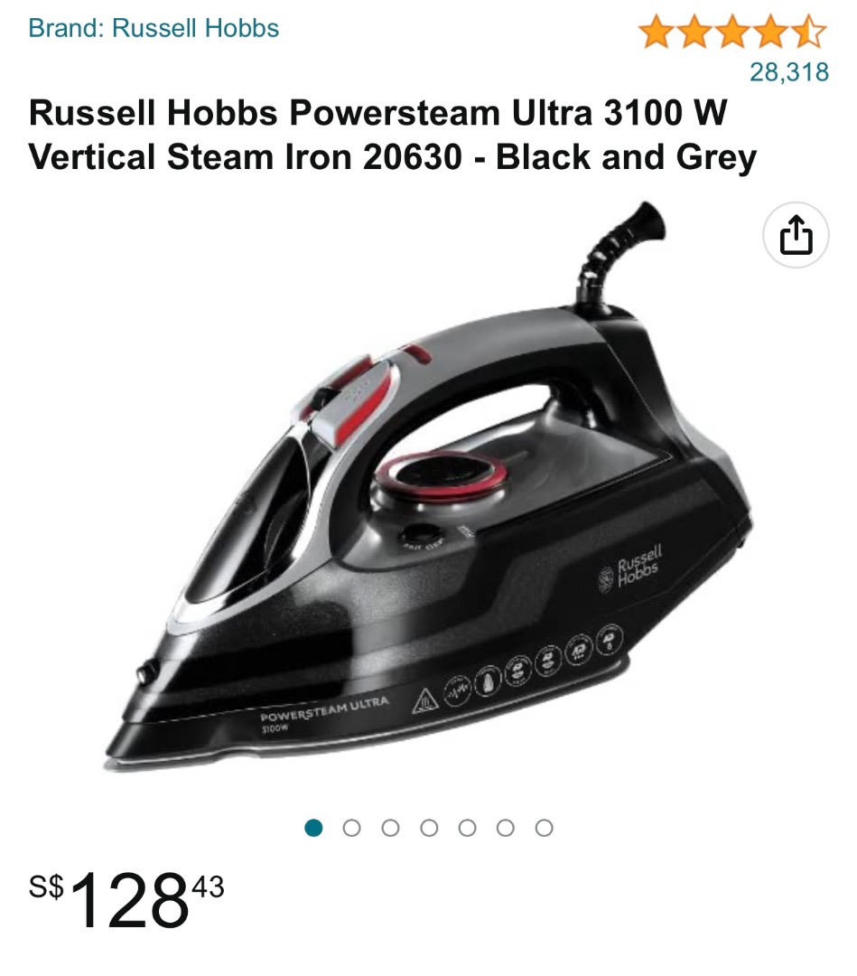 Russell Hobbs Powersteam Ultra Vertical Steam Iron, TV & Home ...