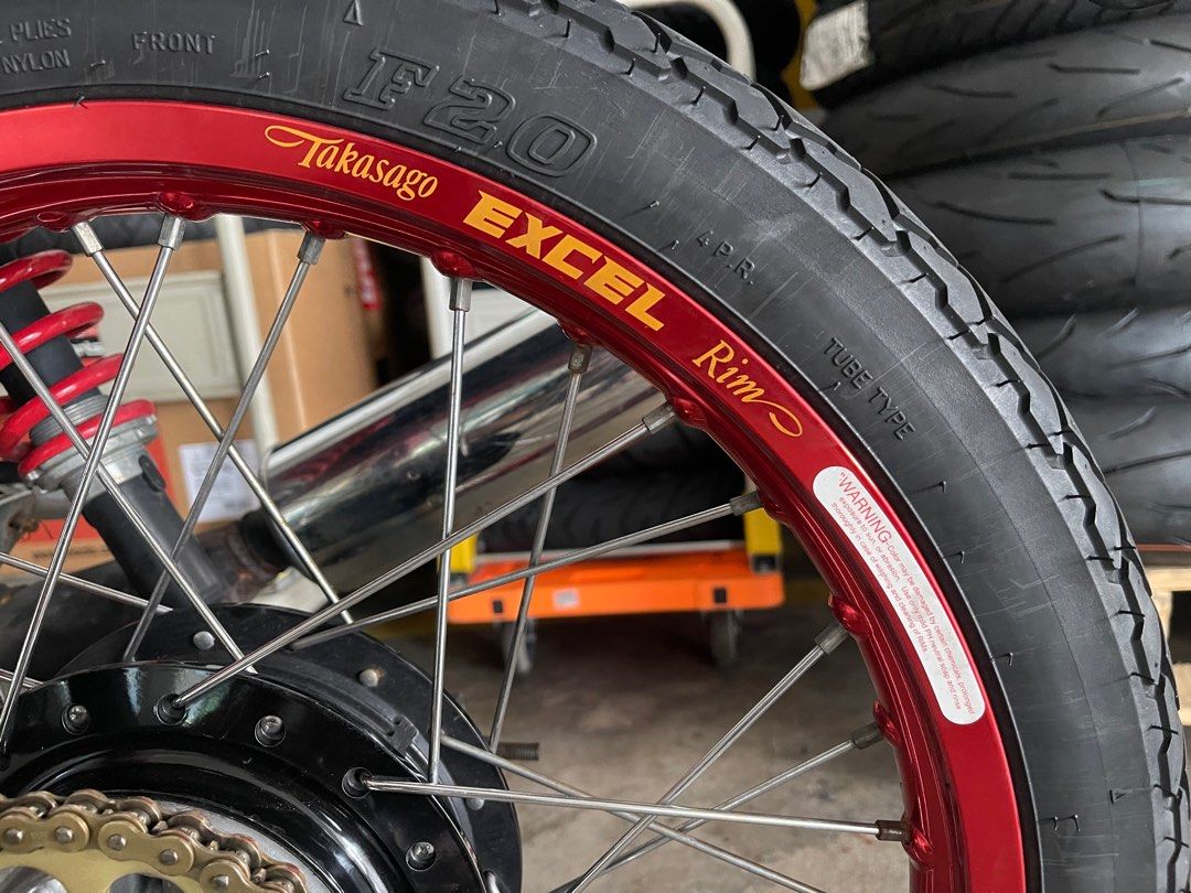 Rxz Takasago Excel Rim (Japan), Motorcycles, Motorcycle Accessories on ...