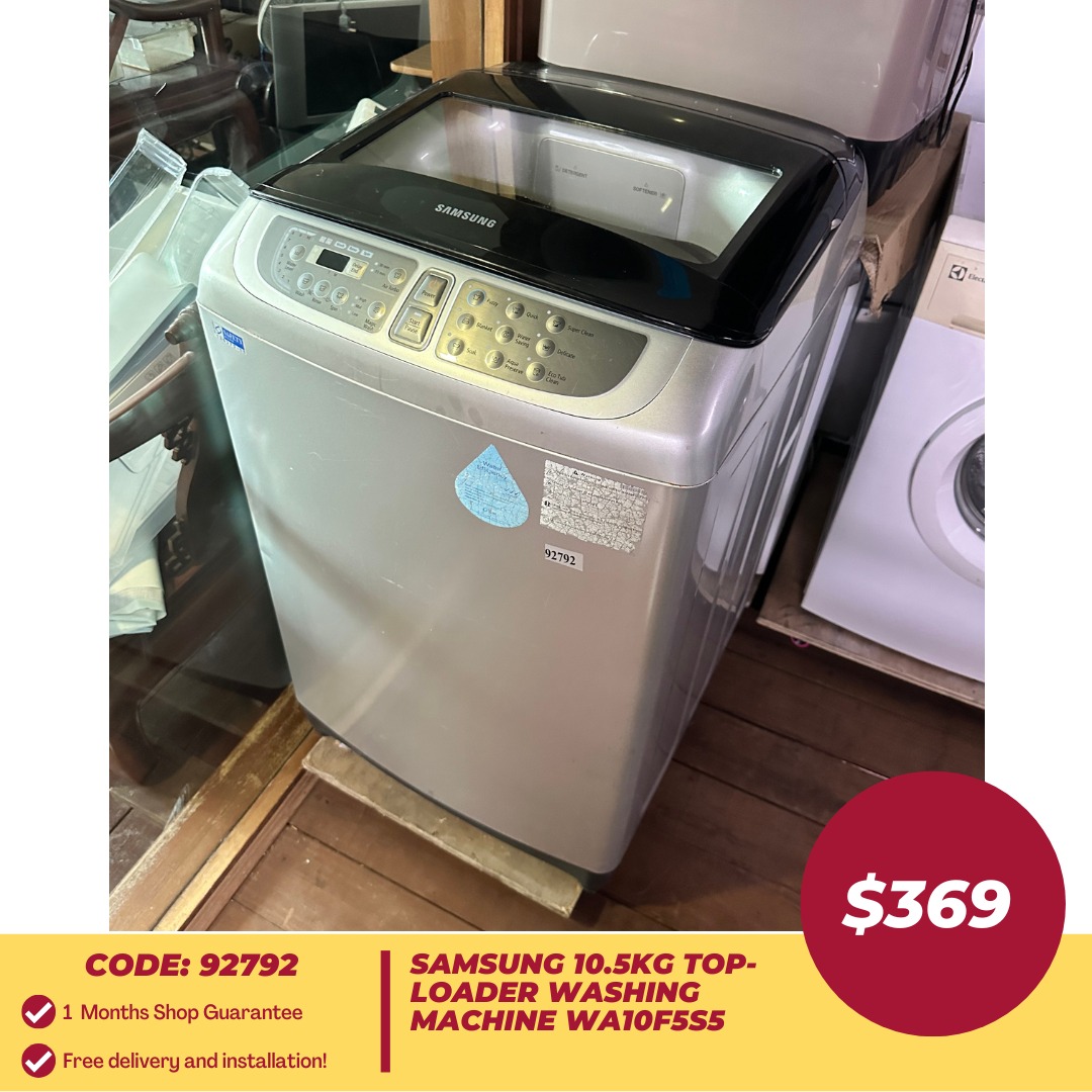 SAMSUNG 10.5KG Top-Loader Washing Machine WA10F5S5 (New PC Box) (92792 ...